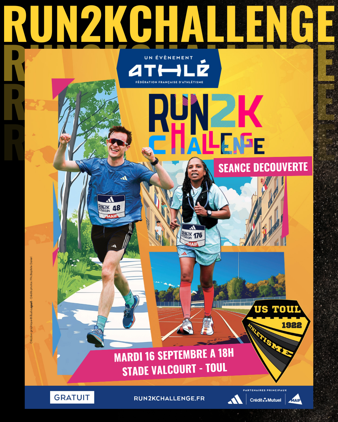 RUN 2K CHALLENGE – SÉANCE DÉCOUVERTE - US Toul Athlétisme